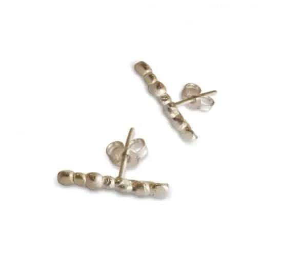 Silver or Gold Palawan Pebbles stick stud earrings • BRIDGET KENNEDY